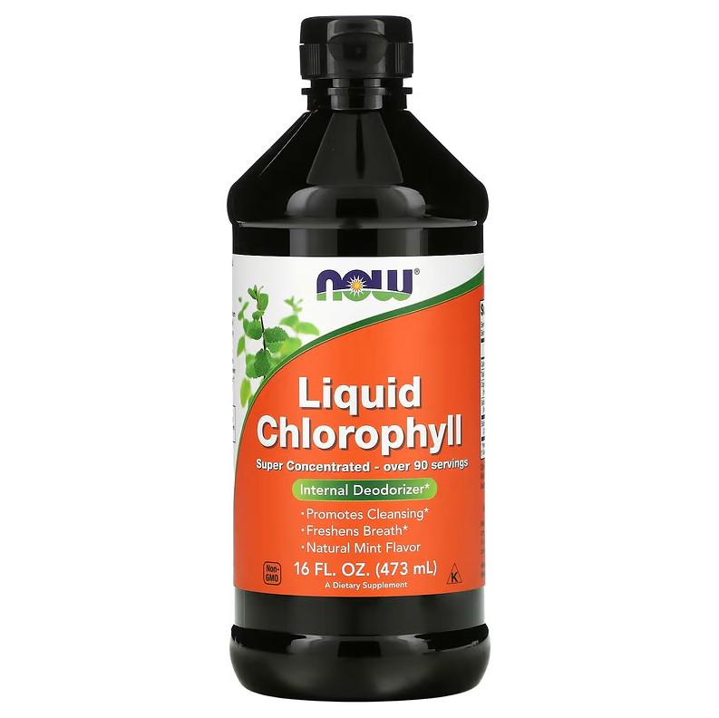 ᐉ Натуральная добавка Now Foods Liquid Chlorophyll Mint Flavor 473 мл