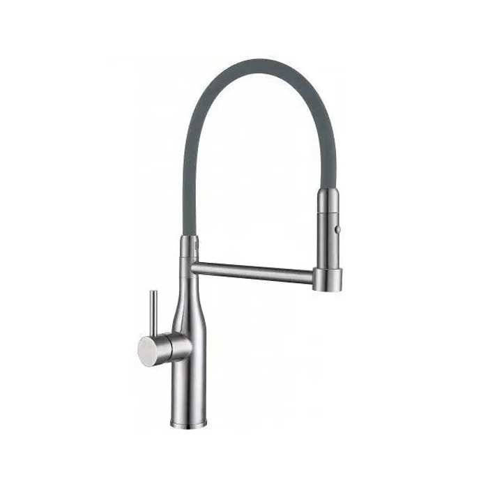 ᐉ Смеситель для кухни Gappo G4398-55 с гибким изливом 2 режима Серый