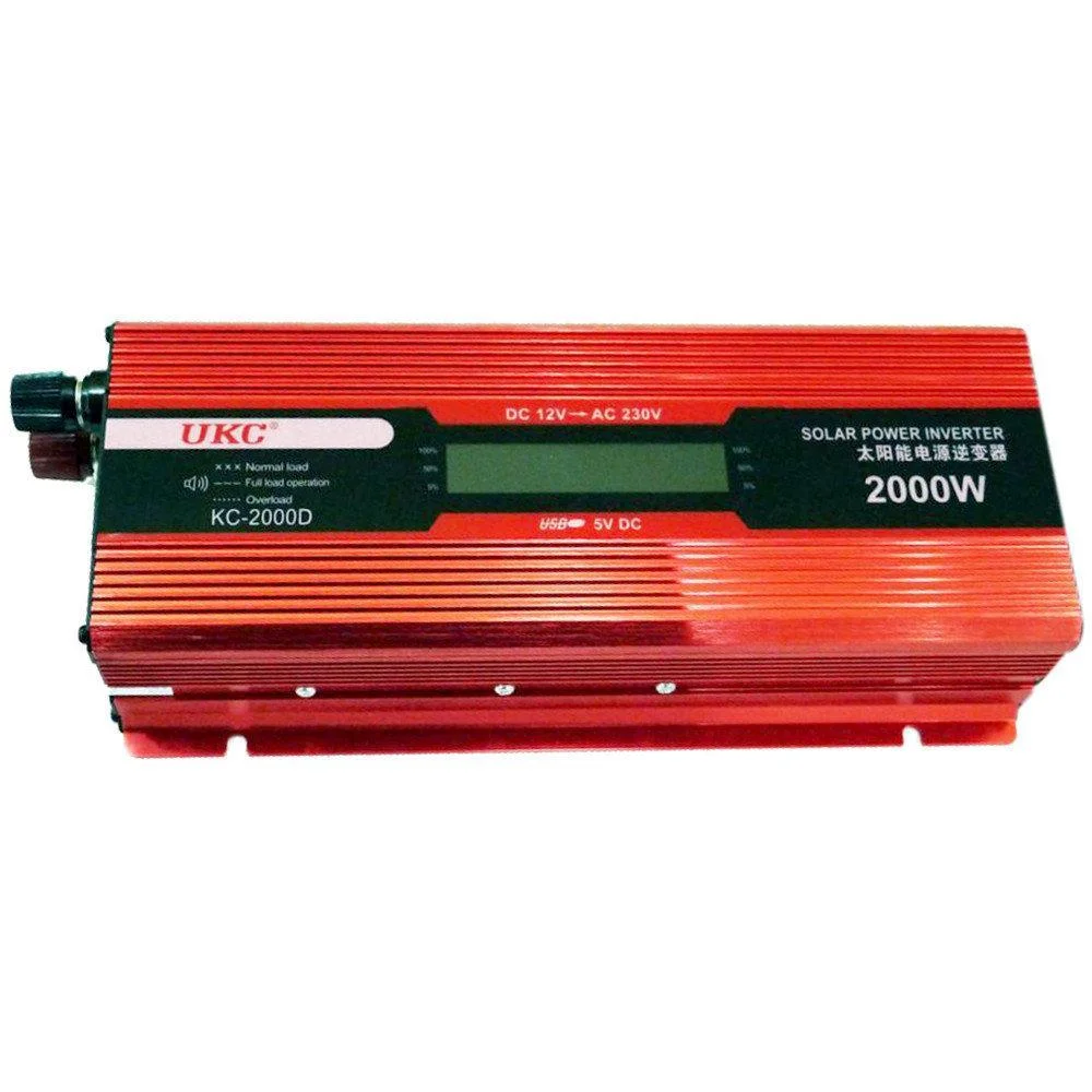 ᐉ Автомобильный инвертор UKC AC/DC KC-2000D 2000 W с LCD индикатором и USB 12 V (f0142571 ...
