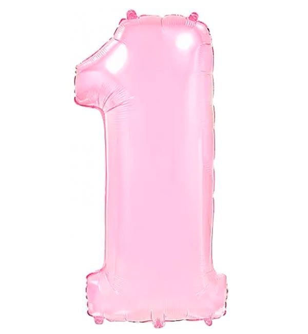 ᐉ Шарик Цифра 1 100 см Розовый (12360723)