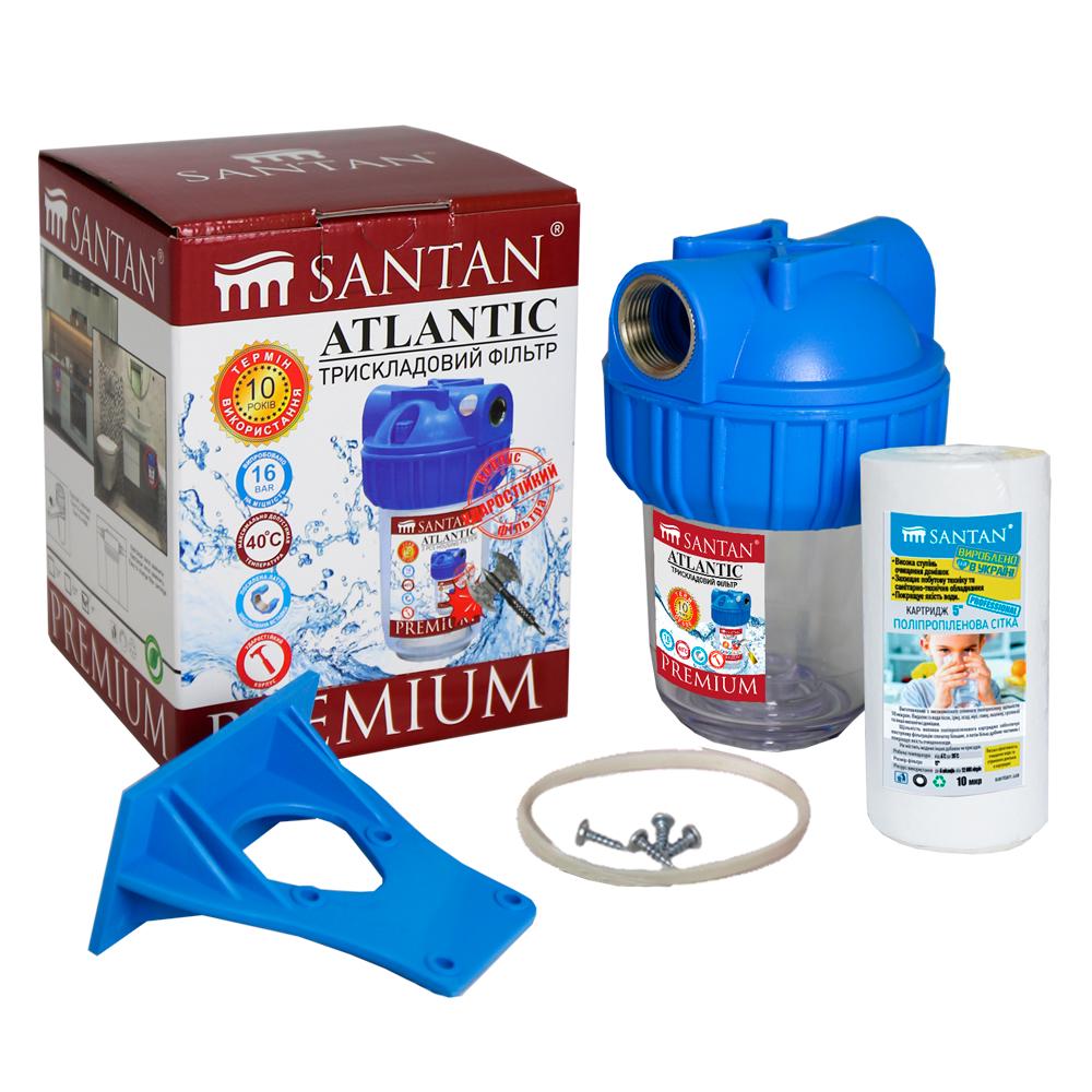 ᐉ Фільтр для очищення води SANTAN Atlantic 3PS 1/2" корпус+сітка ...