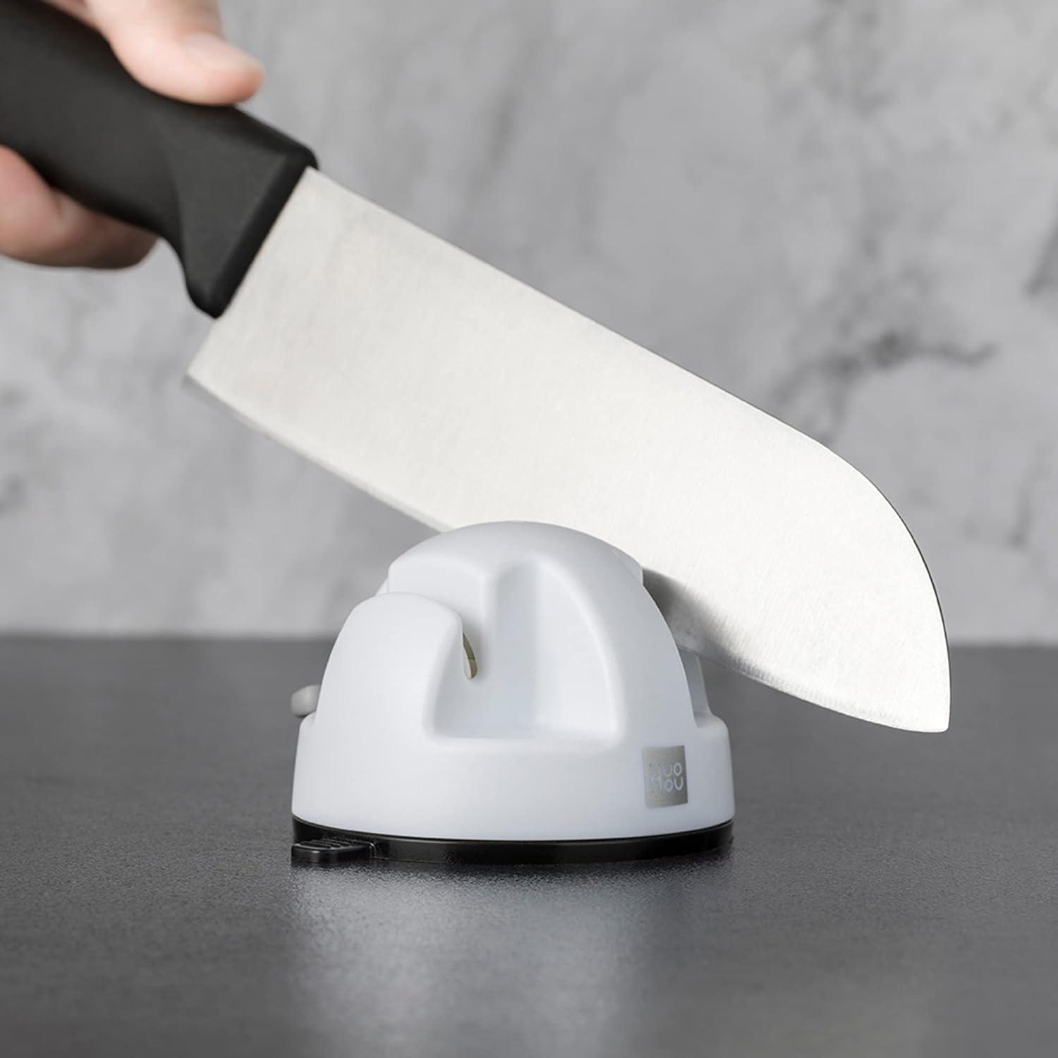 ᐉ Точилка для ножів ручна Huohou Mini Double-Wheel Knife Sharpener ...