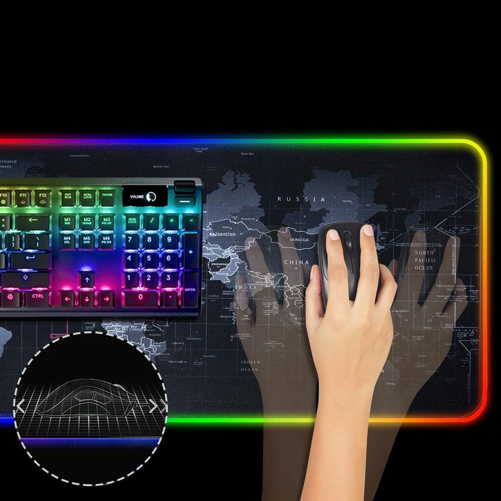ᐉ Коврик для мыши с подсветкой ProMat Rasure Chroma Карта Мира 80x30 см ...