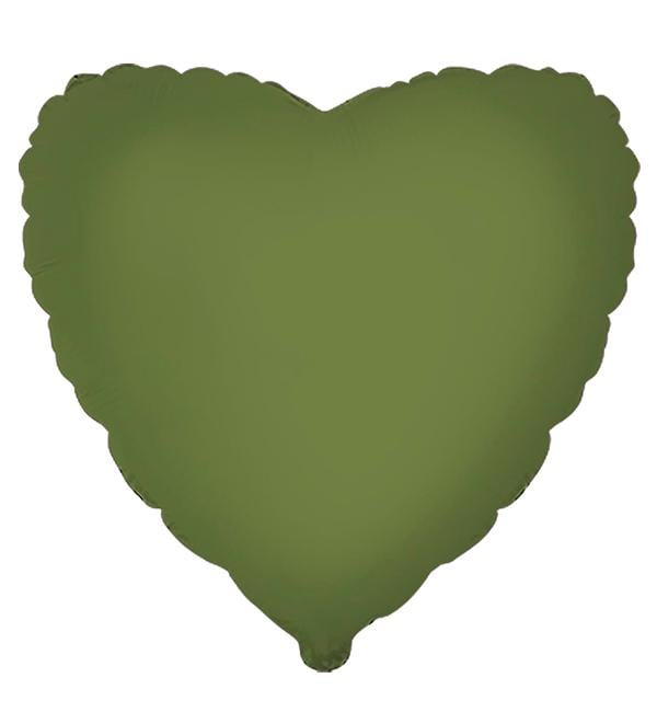 ᐉ Повітряна куля Серце 45 см Оливковий сатин (10322) • Краща ціна в ...