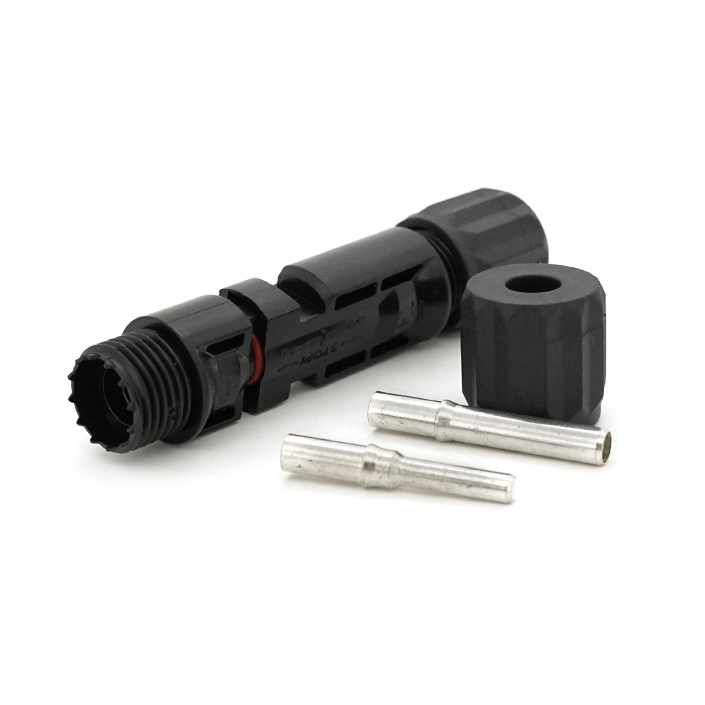 ᐉ Коннектор MC4 1000V 45A сплошная луженая медь IP67 фотоэлектрический Черный (YUT_V10829 ...