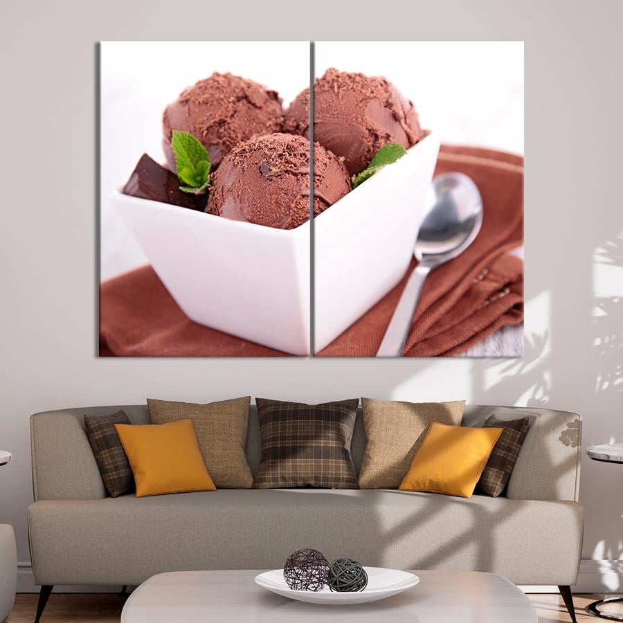 ᐉ Настінний декор Шоколадне морозиво у квадратній тарілці 71x51 см A400 2 • Краща ціна в Києві