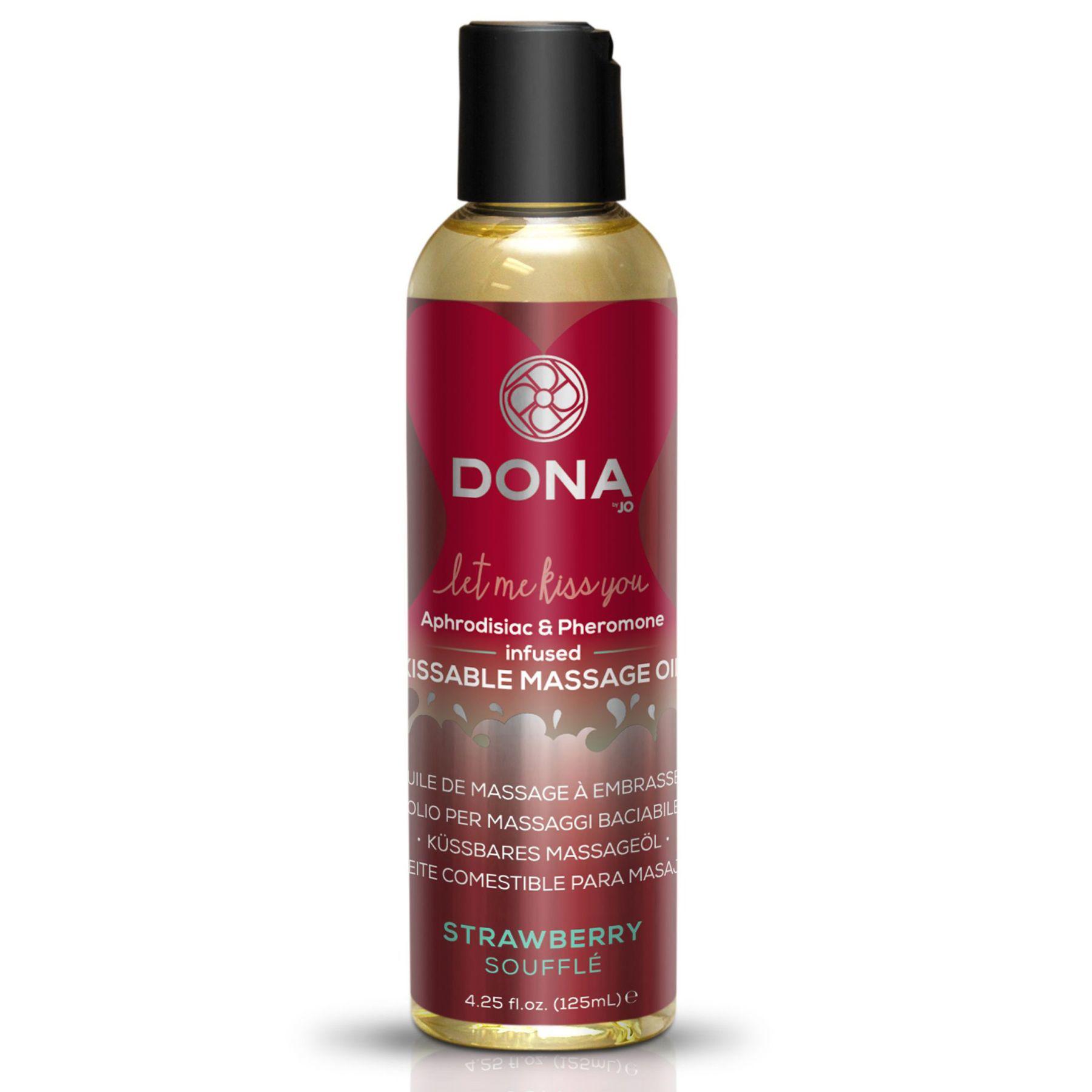 ᐉ Масло массажное DONA Kissable Massage Oil Strawberry Souffle 110 мл ...