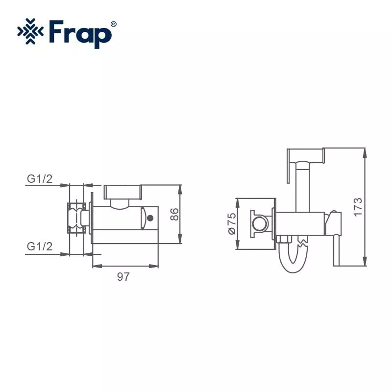 ᐉ Душ гігієнічний Frap F7505-6 Чорний • Краща ціна в Києві, Україні • Купити в Епіцентр