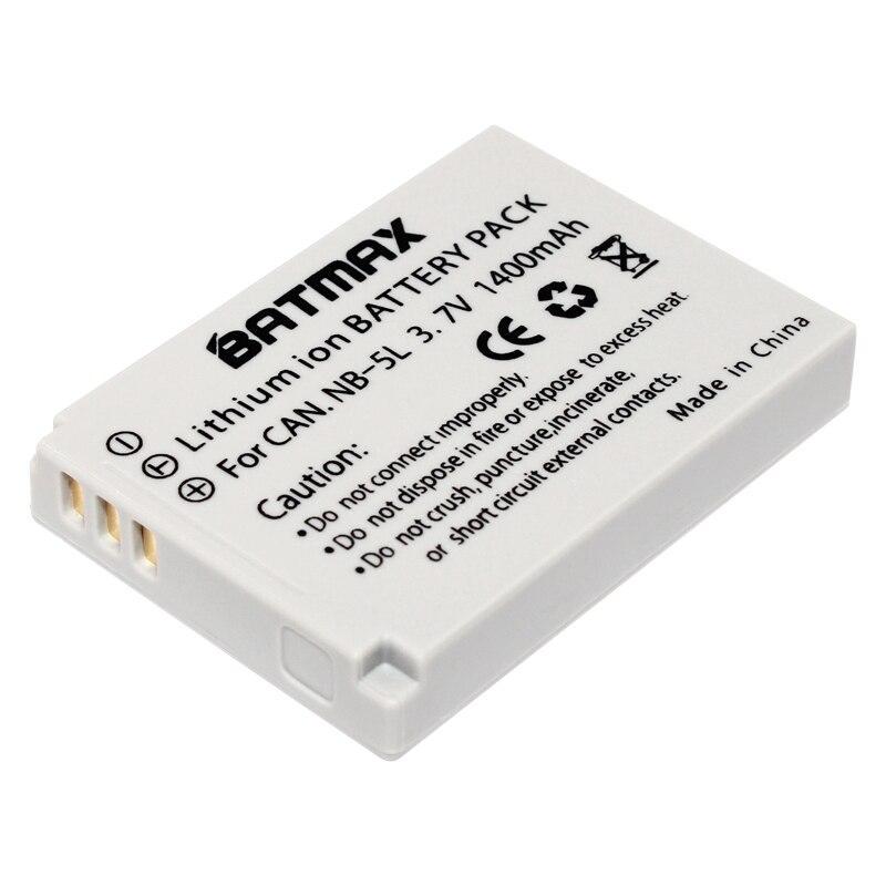ᐉ Аккумулятор Batmax NB-5L для фотоаппаратов Canon 1400 мАh
