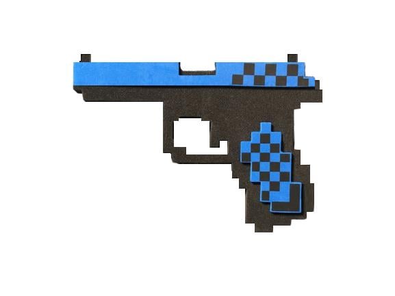 ᐉ Пиксельный пистолет Minecraft Glock алмазный
