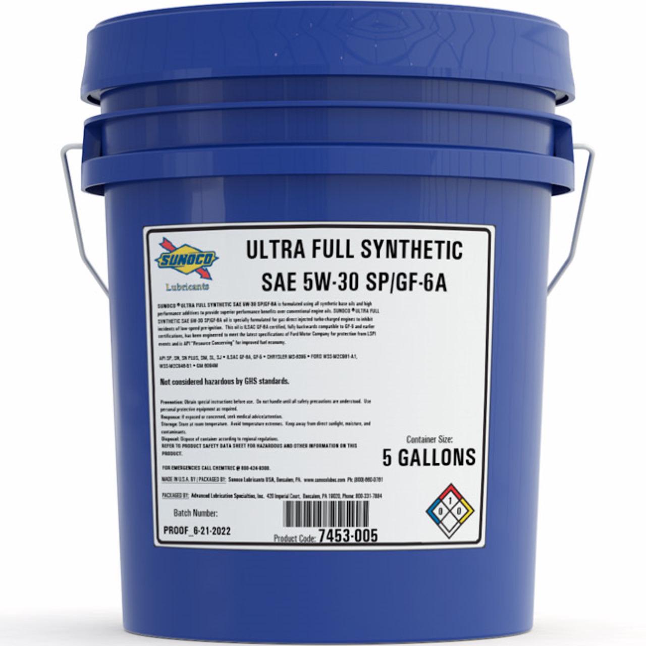 ᐉ Моторное масло Sunoco Ultra Full Synthetic SP/GF-6A 5W-30 18,93 л ...