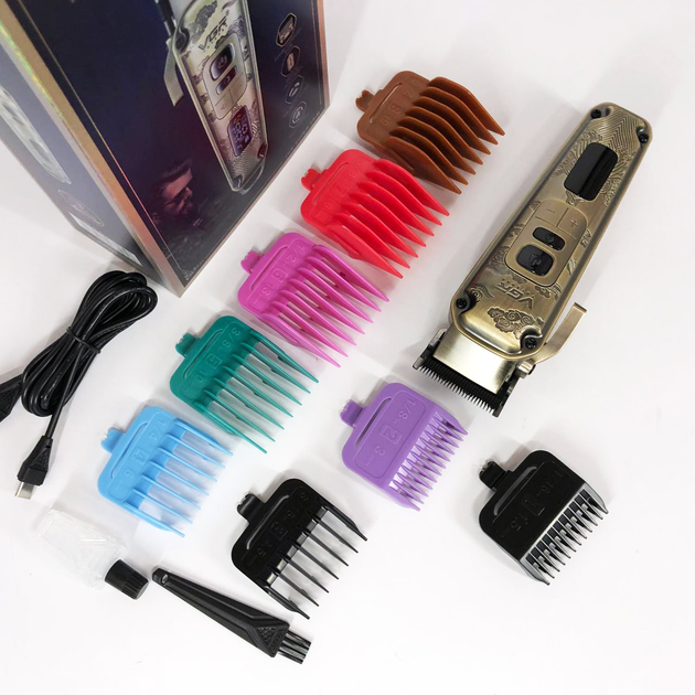 ᐉ Машинка для стрижки VGR V-005 акумуляторна 8 насадок LED-дисплей 2600 ...