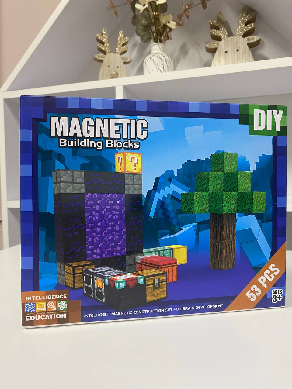ᐉ Конструктор магнітний ігровий дитячий Fun Game M-53 Майнкрафт на 53 ...