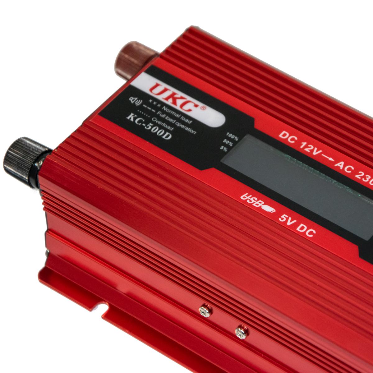 ᐉ Преобразователь напряжения UKC КС-500 D с 12 В на 220-230 В 500 W (1009620-Red) • Купить в ...