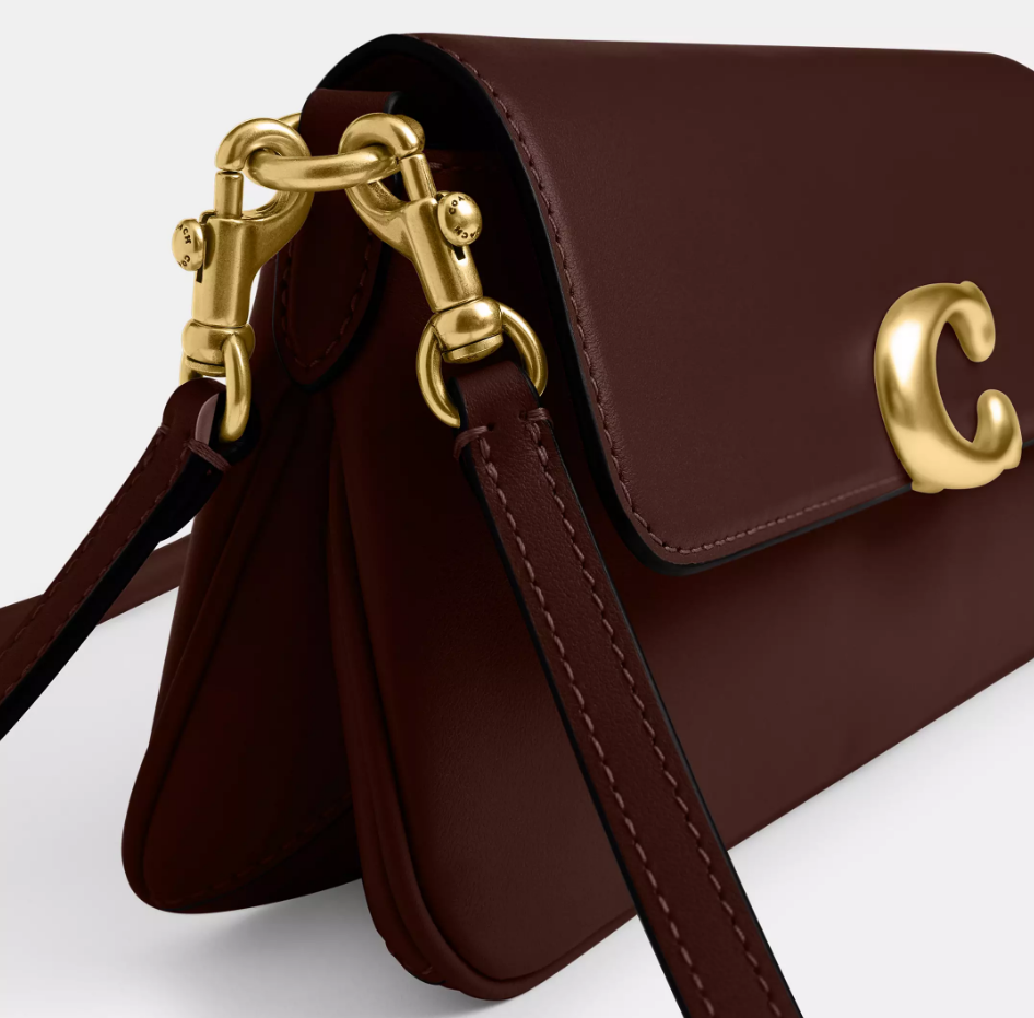 ᐉ Жіноча сумка шкіряна Coach Jet Shoulder Bag Brass/Maple • Краща ціна ...