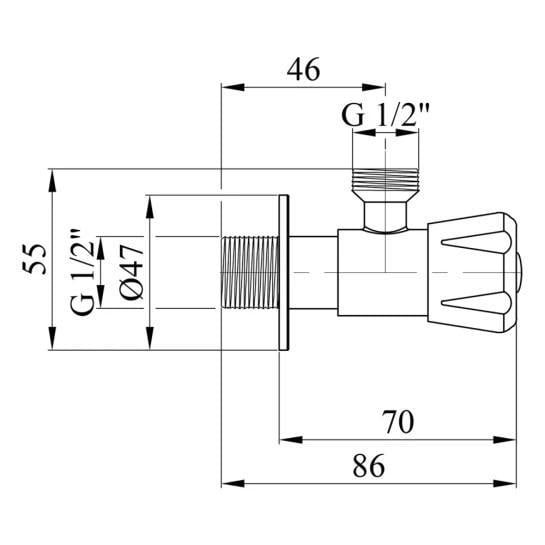 ᐉ Кран приладовий Kroner KRP Edelstahl Klassisch ESG101 нержавіюча ...