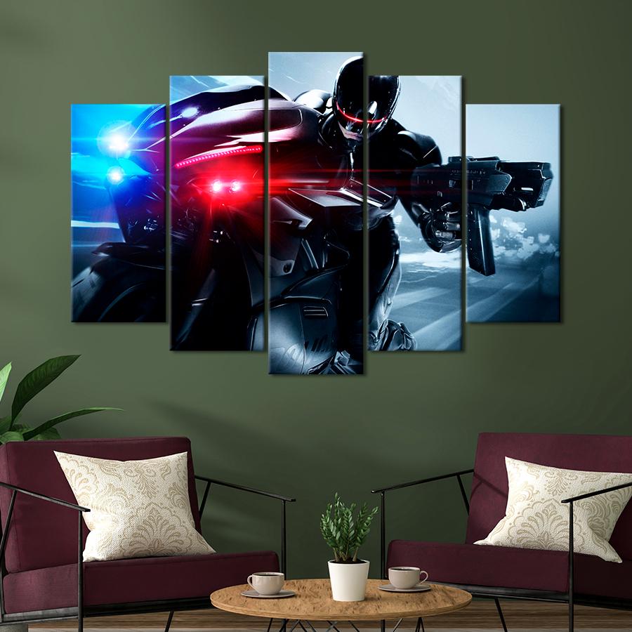 ᐉ Настінний декор Робокоп Алекс Мерфі на байку 137x85 см (A85-5) • Краща ціна в Києві, Україні ...