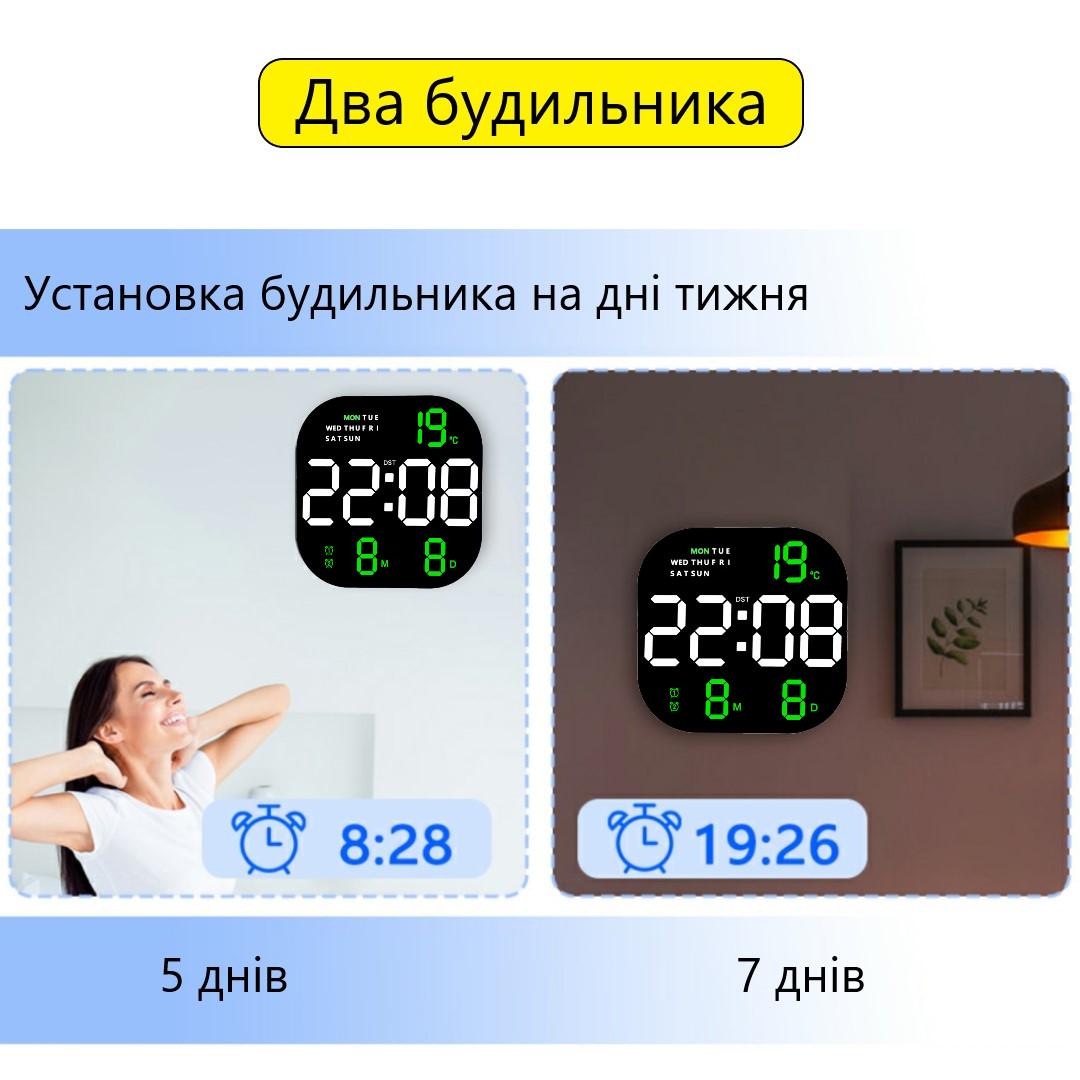 ᐉ Годинник настінний електронний Mids з термометром і календарем/таймер/секундомір (NS-633G ...