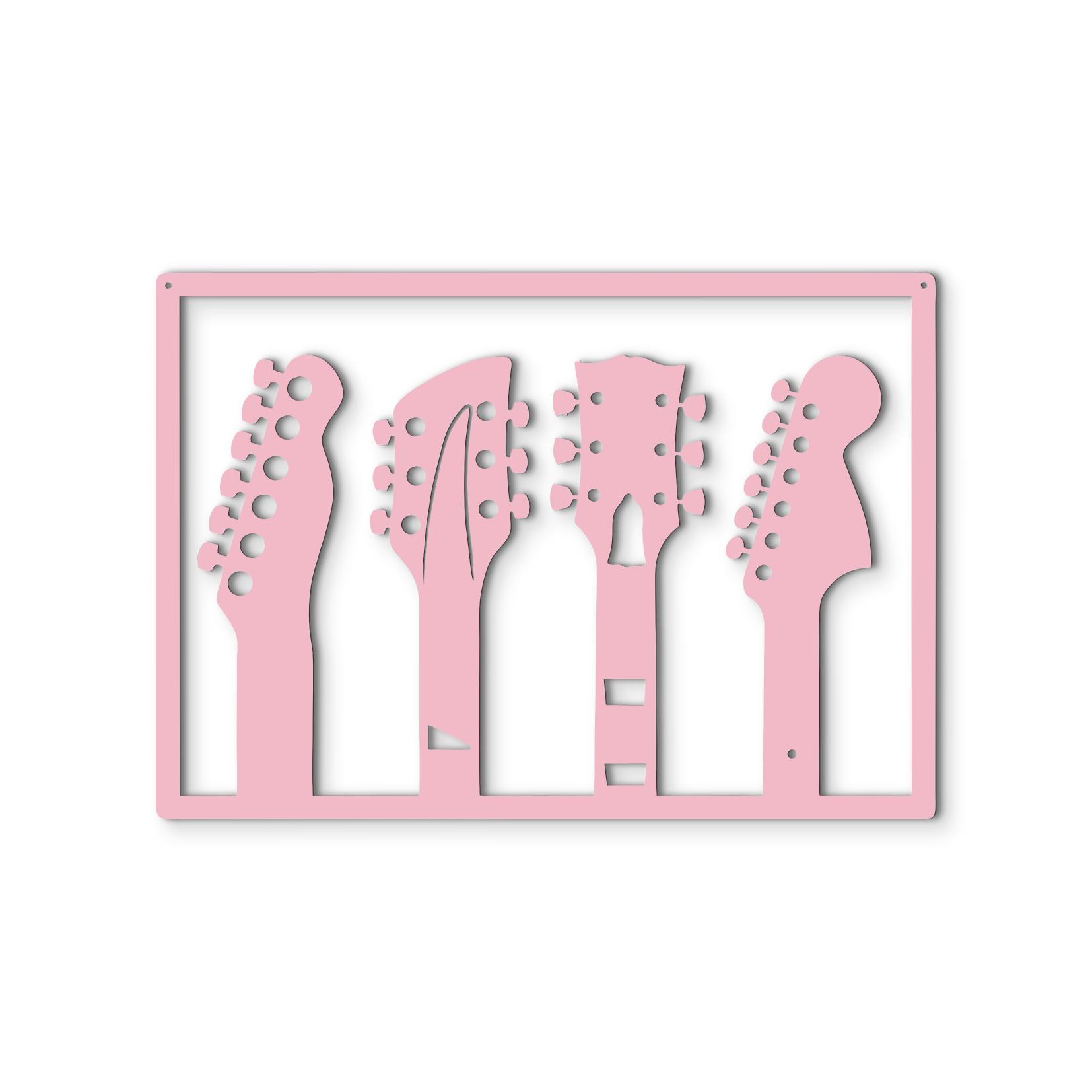 ᐉ Декоративне панно з дерева Woodyard Твої Гітари 80x55 см Рожевий 0132spink32 • Краща ціна в