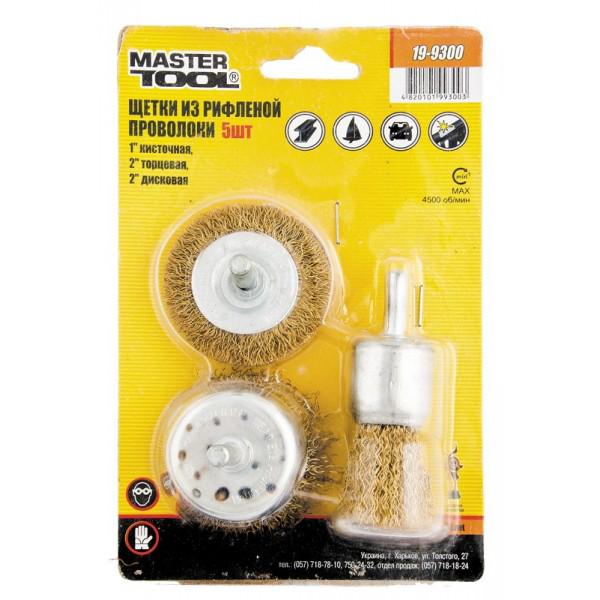 ᐉ Щетки MasterTool GM из латунированной проволоки со стержнем 3 шт. (19-9300) • Купить в Киеве ...