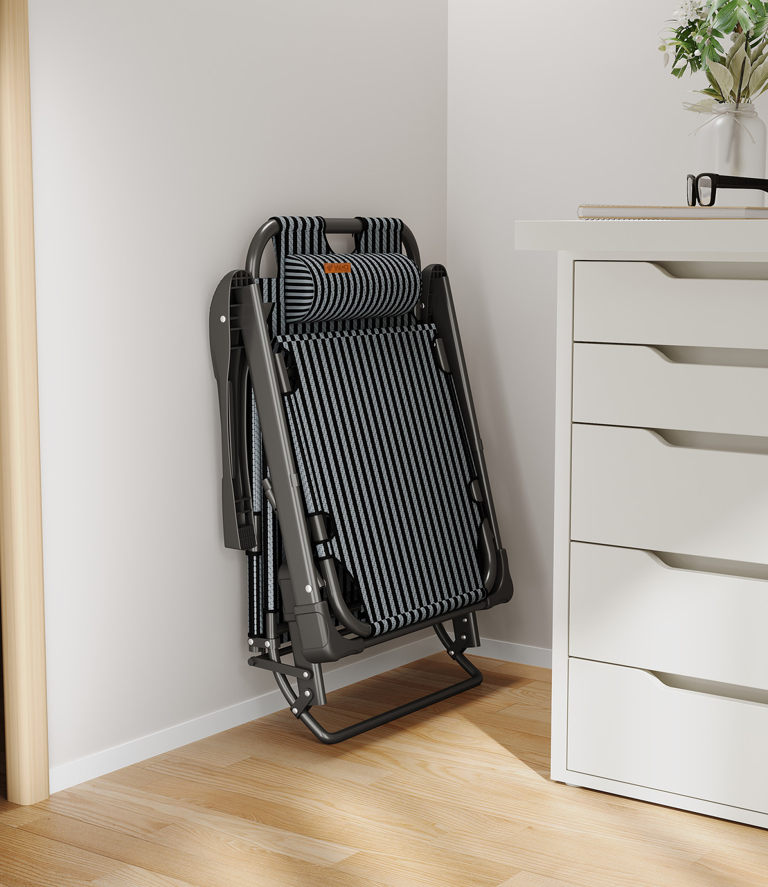 ᐉ Шезлонг раскладной WCG FCB-S01PP садовый с подушкой и матрасом Серый (FCB-S01PP1) • Купить в ...