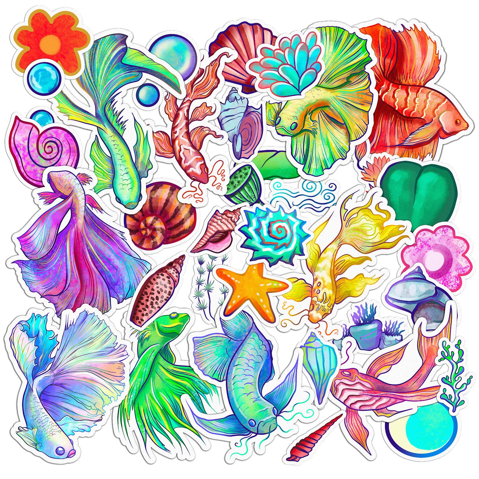 ᐉ Набір стікерів Lex Altern Карпи коі вінілові 37 шт. • Краща ціна в ...