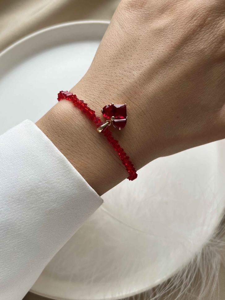 ᐉ Браслет с сердцем Красный (5587) • Купить в Киеве, Украине • Лучшая ...
