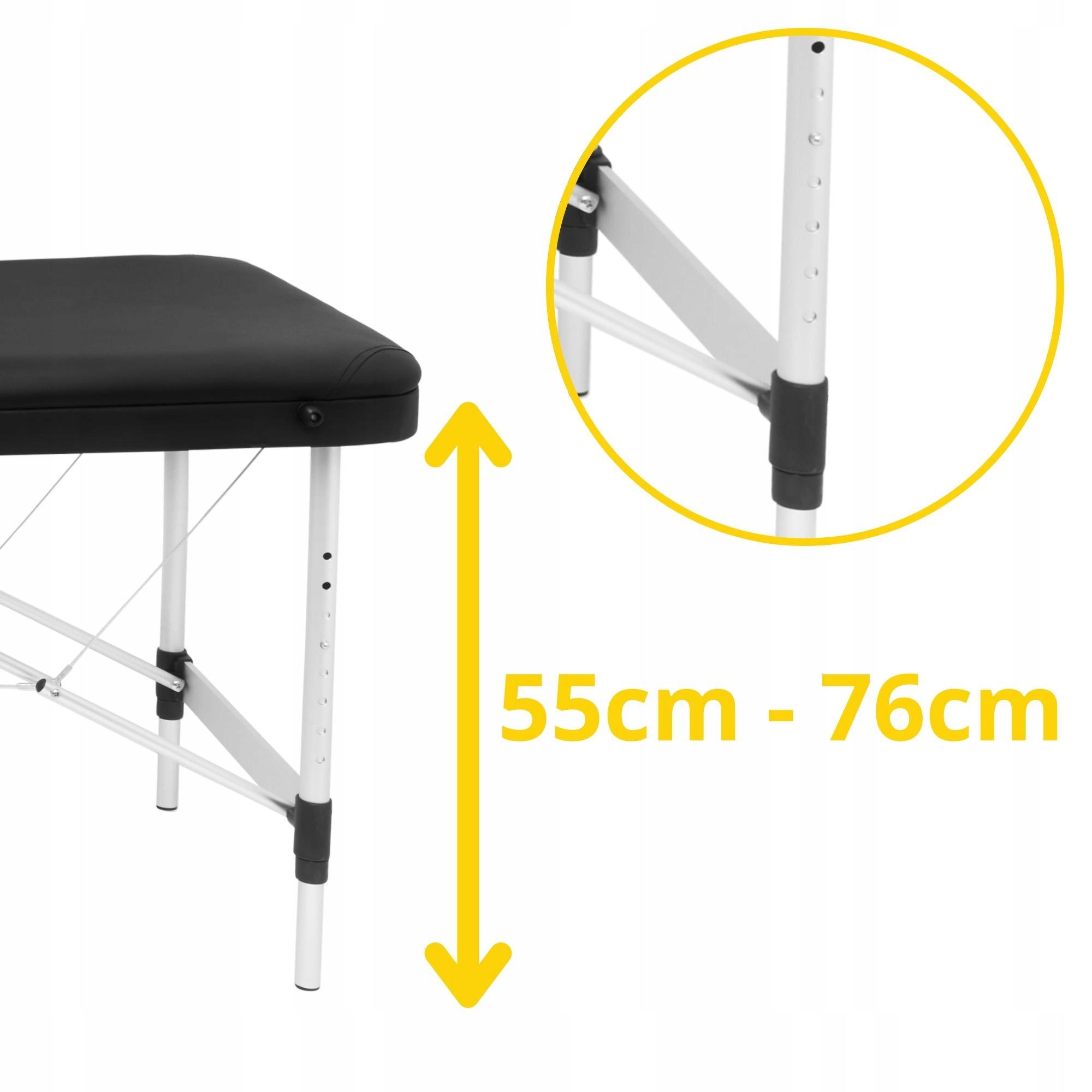 ᐉ Массажный стол складной 4fizjo Massage Table+ Alu W60 Black (P ...