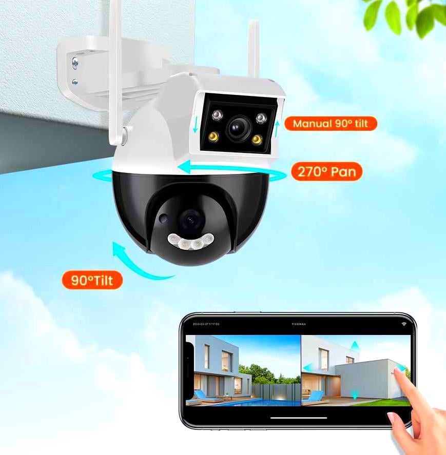 ᐉ Камера видеонаблюдения уличная Ip Wifi 4mpx 4mpx Ip66 Ukc P6 2
