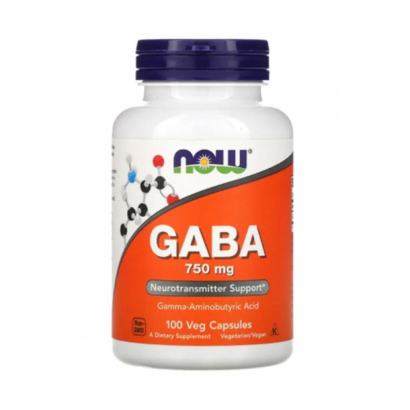 ᐉ Вітаміни Now Foods GABA 750 мг 100 капс. (NOW-00089) • Краща ціна в ...